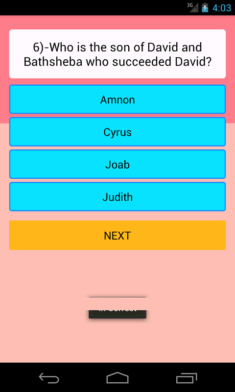 Bible Quizzes David Quiz:Amazon.com:Appstore for Android