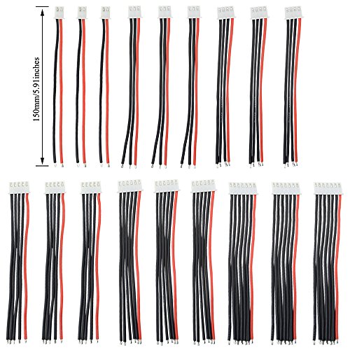 WMYCONGCONG 18 PCS 1S 2S 3S 4S 5S 6S Battery Balance Charge Cable Lead Wire for JST XH Connector ...