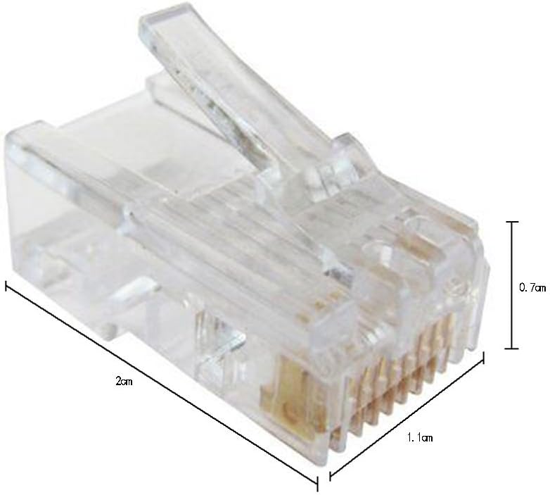 100 x RJ45 Ends Crimps Cat5E Connectors Plugs LAN Cat 5 – BigaMart