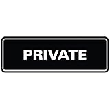 Amazon.com: Victorian Private Door/Wall Sign (Black) - Small 3" x 6 ...