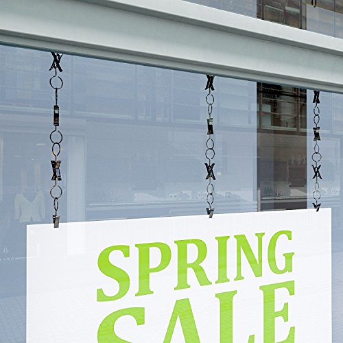 Buy Pack of 24 1 Inch Black Clip and Hook Set as Window Sign Holder DIY ...