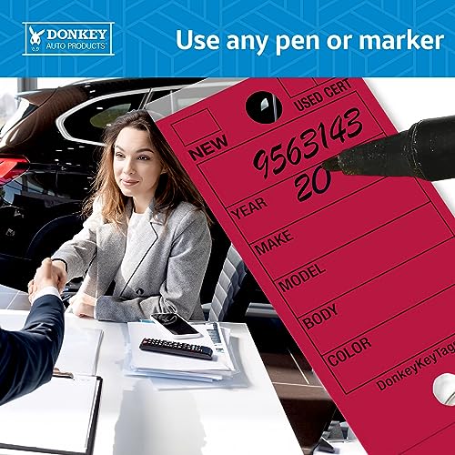 Donkey Key Tags, Self-Protecting, Laminated (250 Tags Per Box With ...