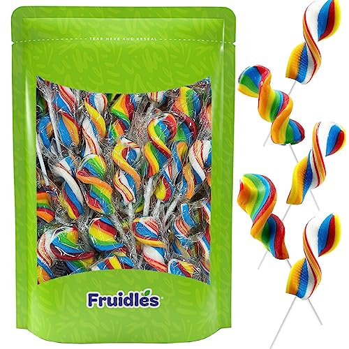 Swirl Sucker Candy, Rainbow Swirl Rings Candies, Mixed Fruit Flavor ...
