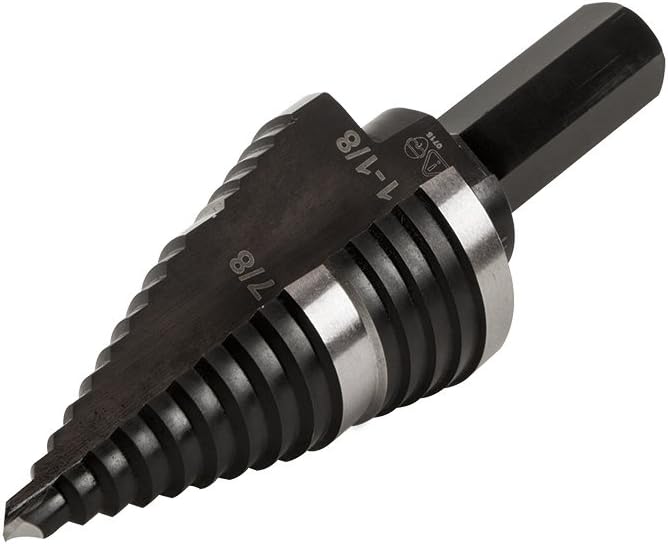 Klein Tools KTSB11 Double Fluted Step Drill Bit No 11, 7/8-Inch - 1-1/8 ...
