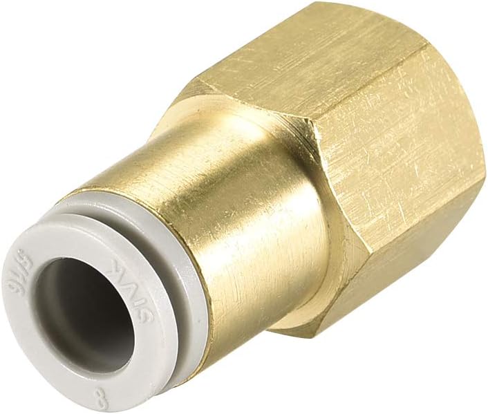 sourcing map Push to Connect Tube Fittings 8mm Tube OD x 1/4 PT Female ...