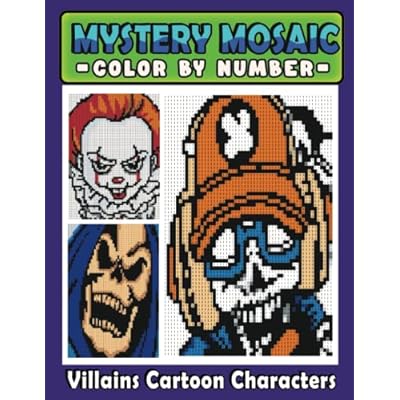 Mystery Mosaics Color By Number: Villains Cartoon Philippines | Ubuy