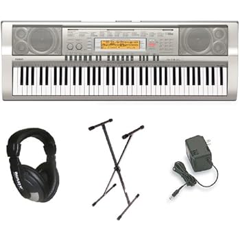 Amazon.com: Casio WK-200 76-Key Personal Keyboard Package with Stand, Headphones and Power ...