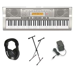 Amazon.com: Casio WK-200 76-Key Personal Keyboard Package with Stand, Headphones and Power ...