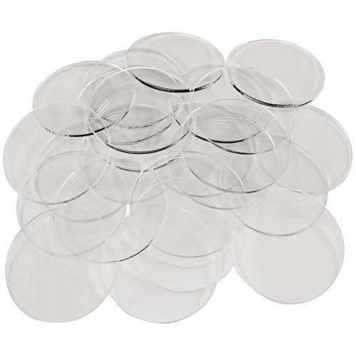 LITKO Clear Circular Miniature Bases | 1.5mm Thick | Round Figure ...