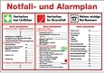 Schild Kunststoff Notfall- und Alarmplan 410 x 595 mm (Erste Hilfe Plan ...