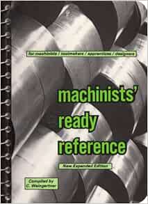 Machinists' Ready Reference, 6th Edition: C. Weingartner: 9780911168501 ...