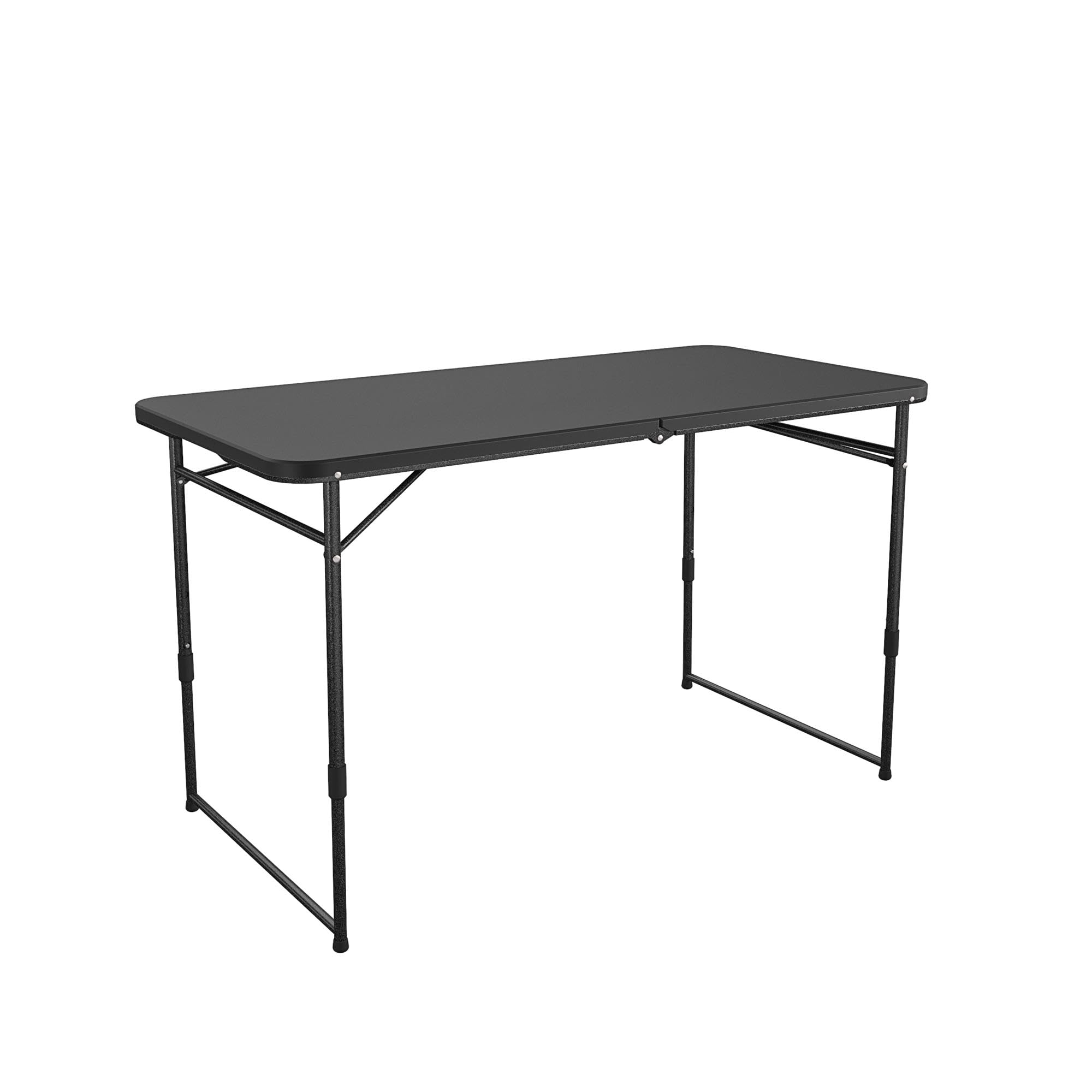 COSCO 4 ft. Fold-in-Half Adjustable Height Indoor/Outdoor Utility Table ...