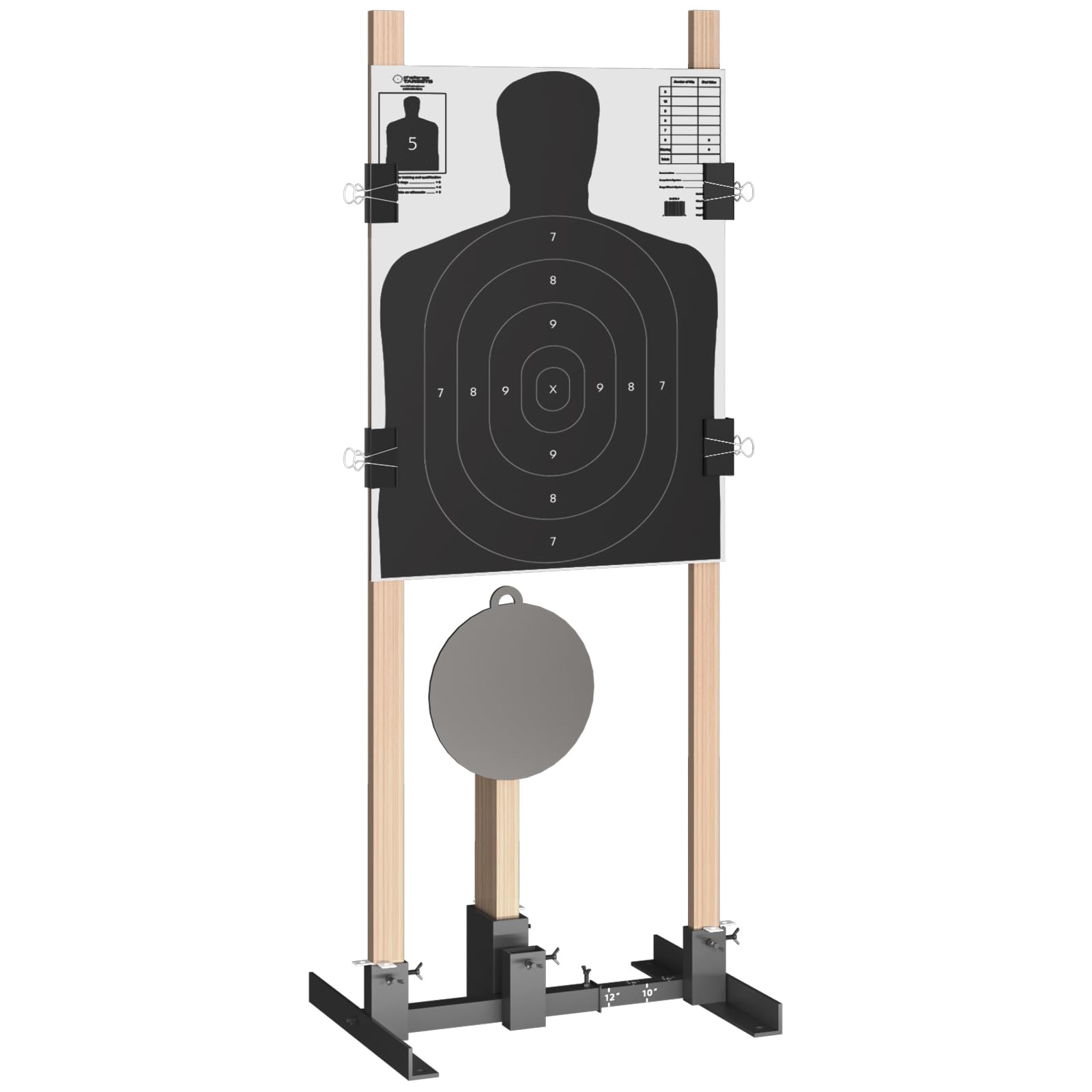 Wasoyun 2-in-1 Shooting Target Stand Base Adjustable Width from 8" to ...