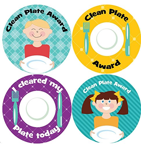 144 Clean Plate Awards 30mm Children's Reward Stickers for Teachers or ...