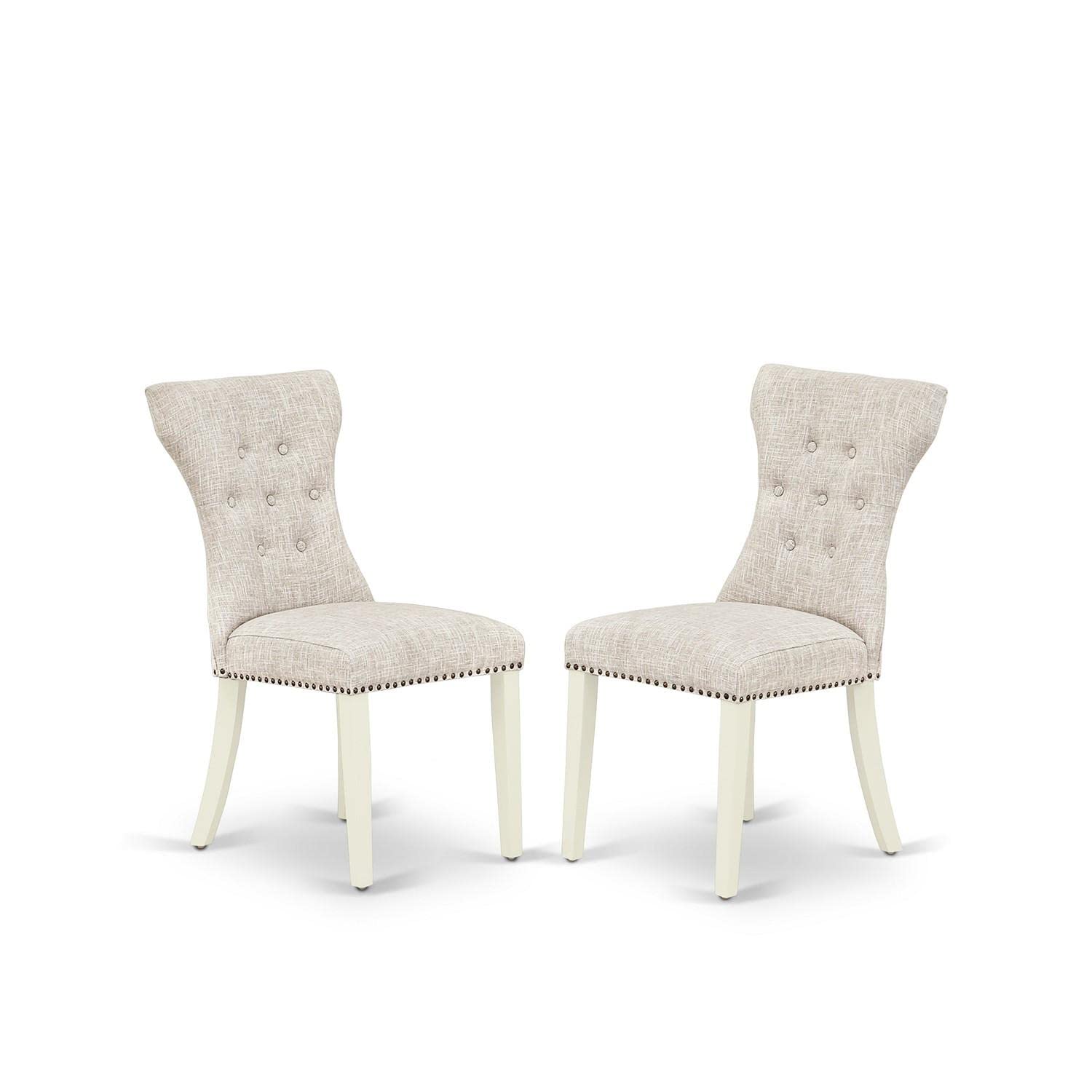 East West Furniture GAP2T35 Gallatin Modern Parson Chairs - Button ...