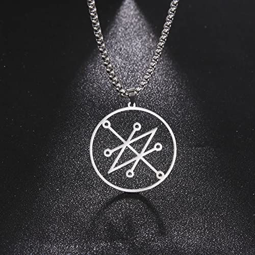 VASSAGO Azazel Sigil Necklace Sigil Of Saturn Azazel Pendant Necklace ...