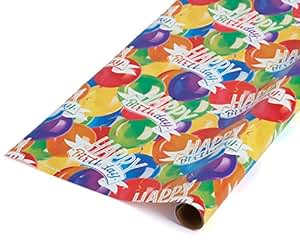 Amazon.com: American Greetings Birthday Wrapping Paper, Happy Birthday ...