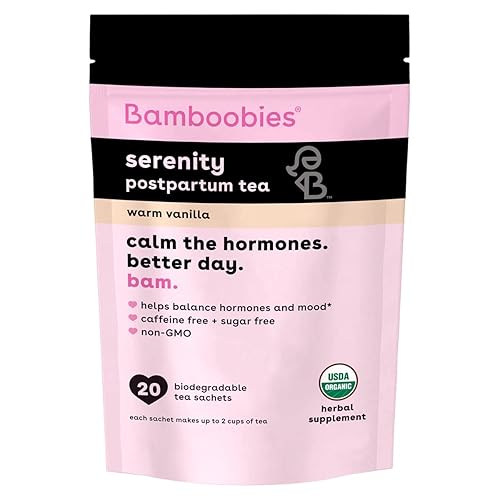 Bamboobies Women's Postpartum Tea, Warm Vanilla, Helps Balance Hormones ...