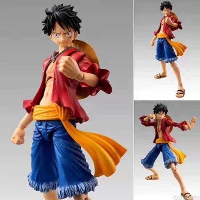 Movable Joints Anime One Piece Monkey D. Luffy Statue Toy Model Figure ...