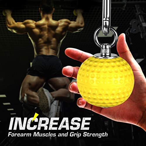 Climbing Pull Up Power Ball Set - Hold Grips with Strap - Non Slip Hand ...