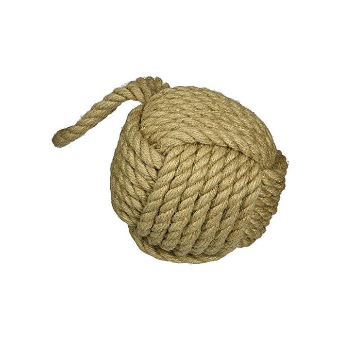 Buy 6" Diameter Natural Jute Monkey Paw Sailor Knot Doorstop Online at ...