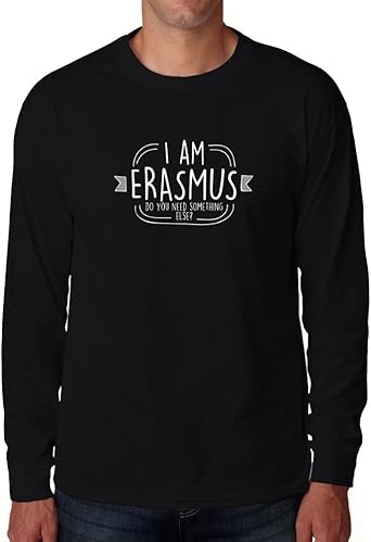 Eddany I am Erasmus do You Need Something Else? Ribbon Langarm T-Shirt ...