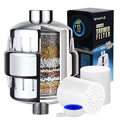 15 Stage Shower Filter, High Output Shower Water with KDF 55, Strongly ...