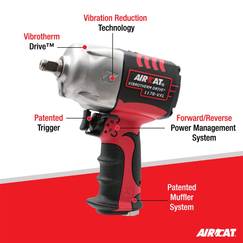AirCat Pneumatic Tools 1178-VXL: 1/2-Inch Vibrotherm Drive Impact ...