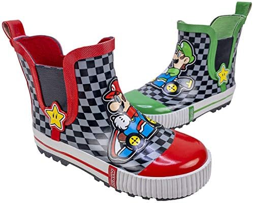 Super Mario Nintendo Rain Boots,Mid Height Slip on Boots,Red Green ...