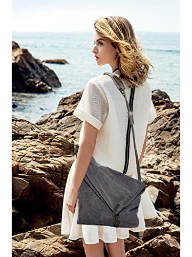 Crossbody Bag, COOFIT Messenger Bag Casual Canvas Hobo Bag Shouder Bag ...