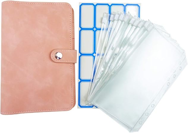 Amazon.com : 12pcs Clear Plastic Binder Envelopes with PU Leather ...