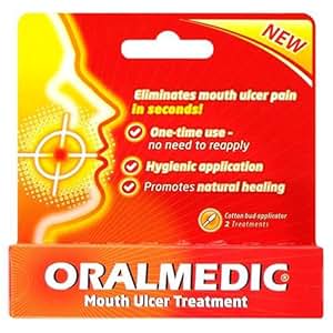 Amazon.com: Oralmedic Mouth Ulcer Treatment - 2 X 0.2ml by Healthcenter ...