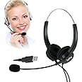 Amazon.com: TelPal Corded Hands-Free Call Center Noise Cancelling ...