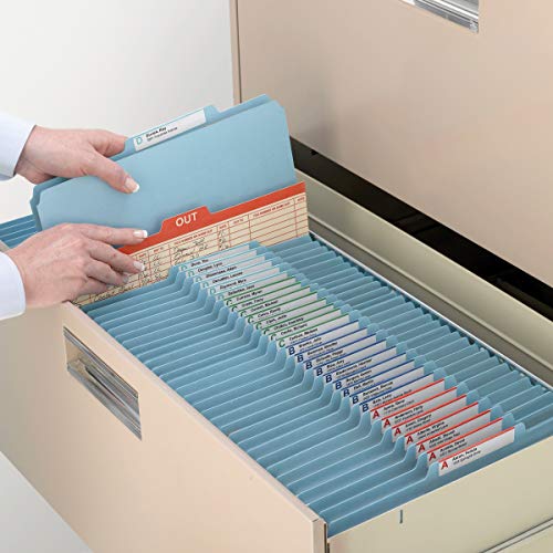 Smead 100% Recycled Pressboard Classification File Folder, 2 Dividers ...