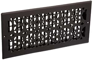 Decor Grates ST614W 6-Inch by 14-Inch Painted Wall Register, Black ...