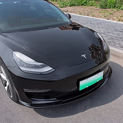 Fit Tesla Model 3 Front Bumper Lip Kit Car Glossy Mods Spoilers For ...