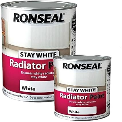 Ronseal Stays White Radiator Paint - White - 250ml - Matt: Amazon.co.uk ...