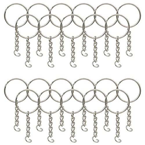 100-Pack Bulk Keyring Set - Split Key Chain Rings with 1-inch Large ...