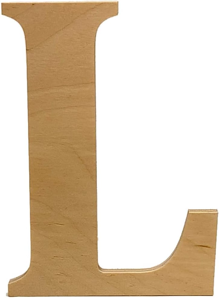 Amazon.com: Wooden Letter L - 6" Tall x 4-5/16" Wide x 1/4" Thick - Cut ...