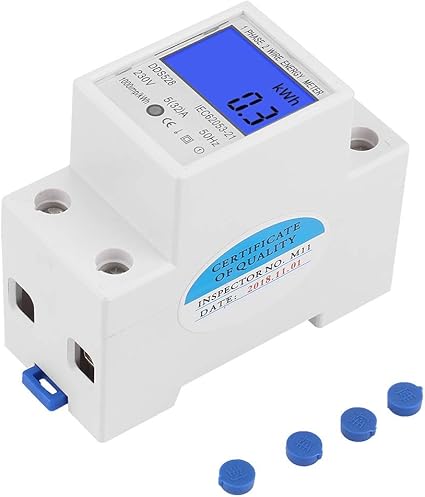 Materiale elettrico contatore digitale LCD 220 V monofase su barra DIN ...
