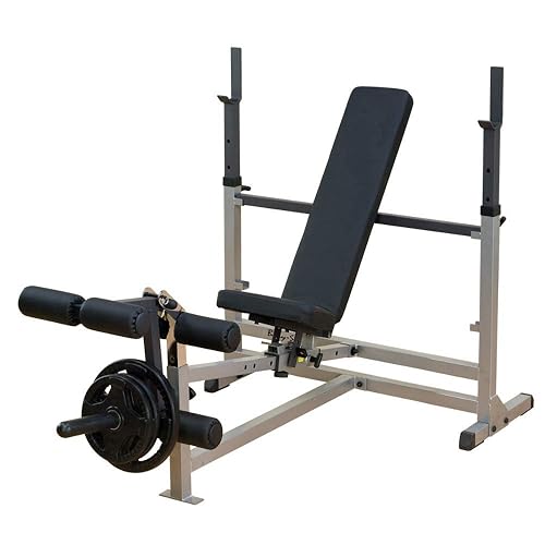 Body-Solid (GDIB46LP4) PowerCenter Combo Bench, All-in-One Weight Gym ...