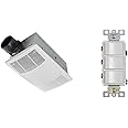 Broan-NuTone BHFLED80 PowerHeat Bathroom Exhaust Fan, Heater, and LED ...