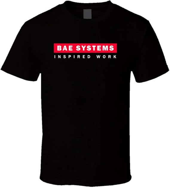 KASANO Bae Systems Logo British Aerospace Defence Plane T Shirt Black ...