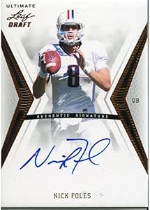 Nick Foles Autographed 2012 Leaf Draft Rookie Card - Football ...