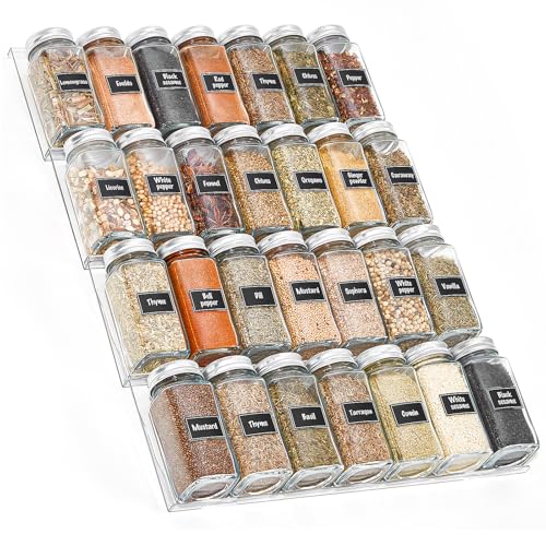 Lifewit Plastic Adjustable Spice Drawer Organizer, Expandable Spice ...