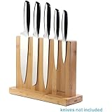 Navaris Messerhalter magnetisch Messerbrett aus Bambus - Magnet Messerblock Holz Magnethalter ...
