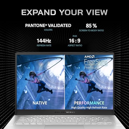 ASUS ROG Zephyrus G14 Gaming Laptop, 14'' FHD 144Hz Display, AMD Ryzen ...