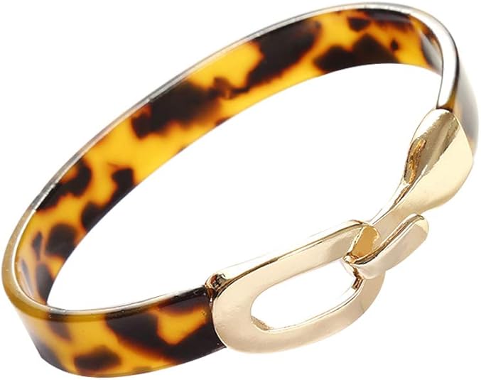 Buy Tortoise Shell Open Cuff Bangle Bracelet Colorful Acrylic Resin ...