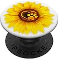 Amazon.com: Paw Print Dog Paw Cute Dog Love Yellow Sunflower White ...