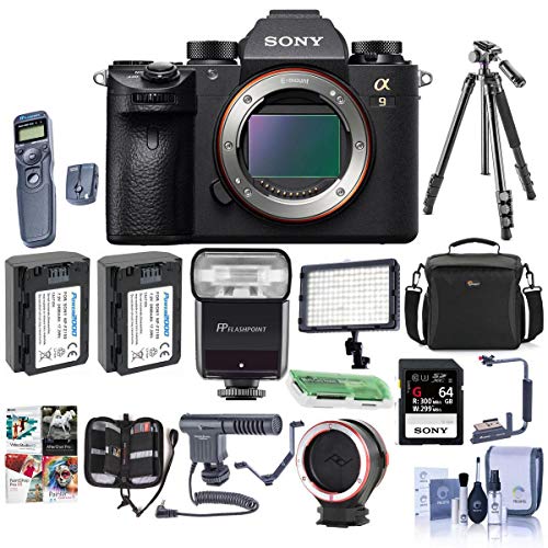 Sony Alpha a9 Mirrorless Digital Camera, Full Frame - Bundle with Camera Case, 64GB SDXC Card ...